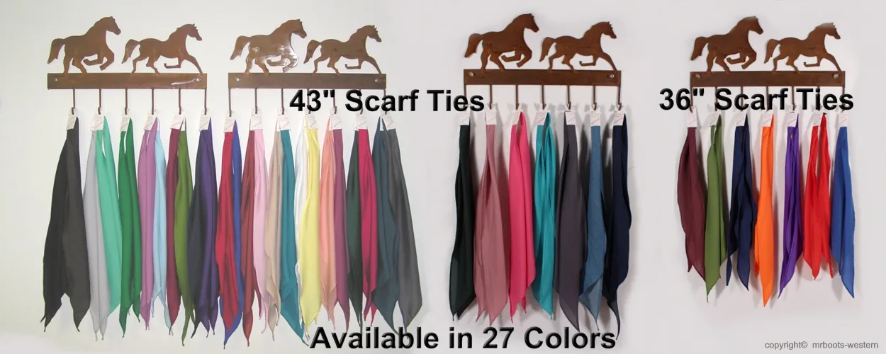 Western Scarf Ties, Western Scarves, Apache Scarf ties 27 different colors